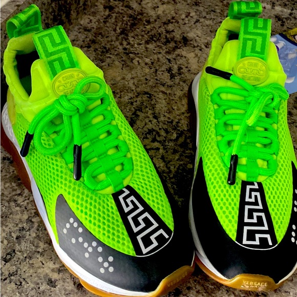 Versace | Shoes | Versace Chain Reactions Bright Green Womens | Poshmark